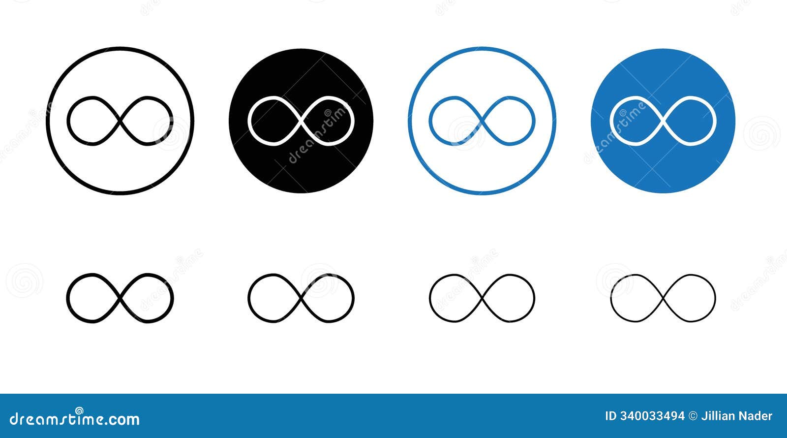 Infinite Icon Linear Logo Isolated Stock Vector - Illustration of ...