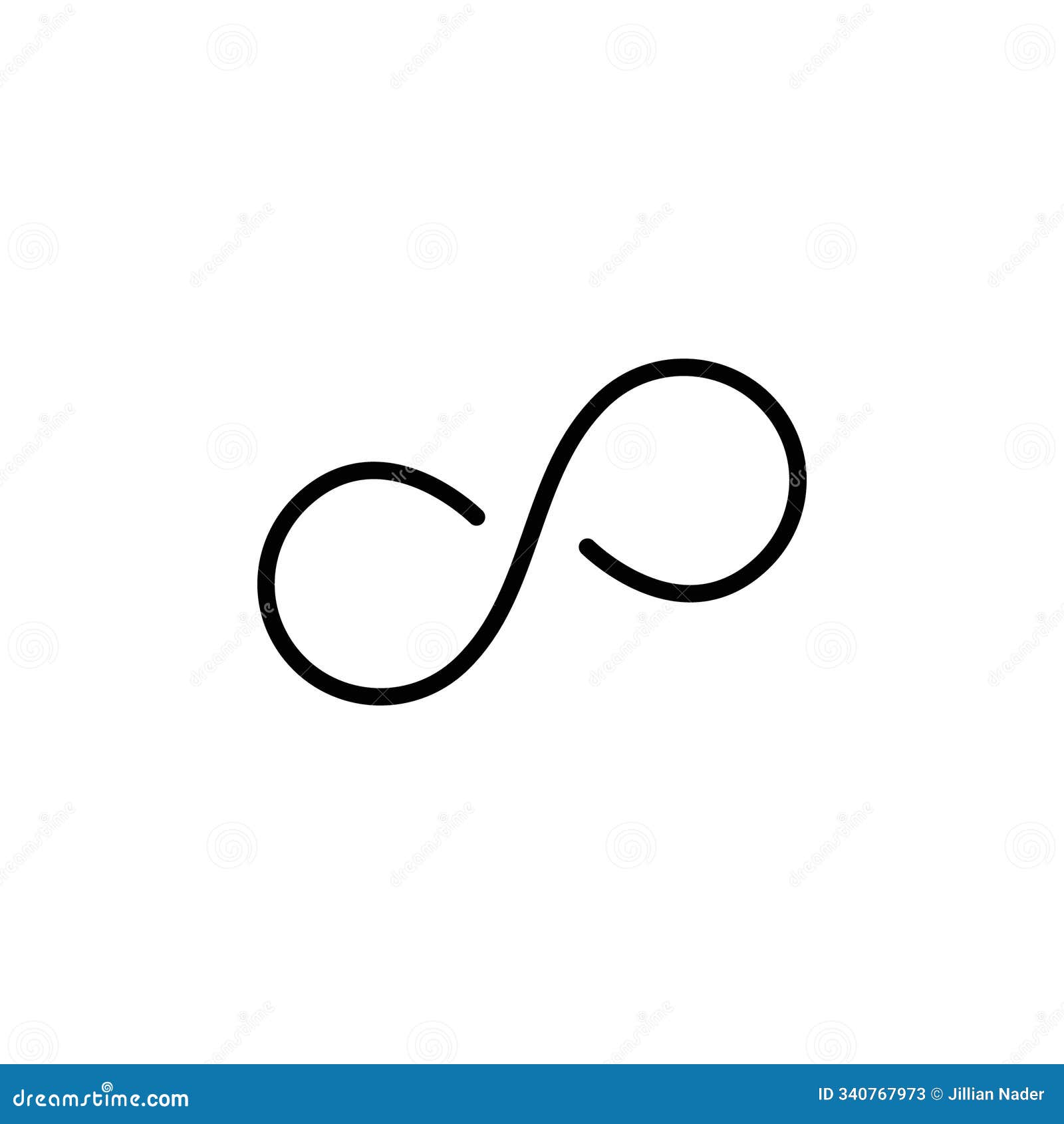 Infinite Icon Thin Line Flat Illustration Stock Illustration ...