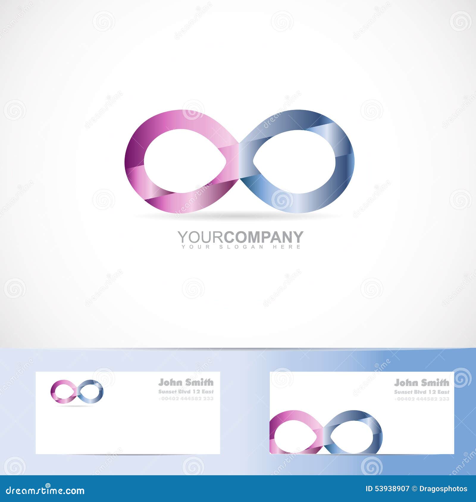 Infinite Infinity 3d Logo Design Concept Stock Vector - Illustration of ...