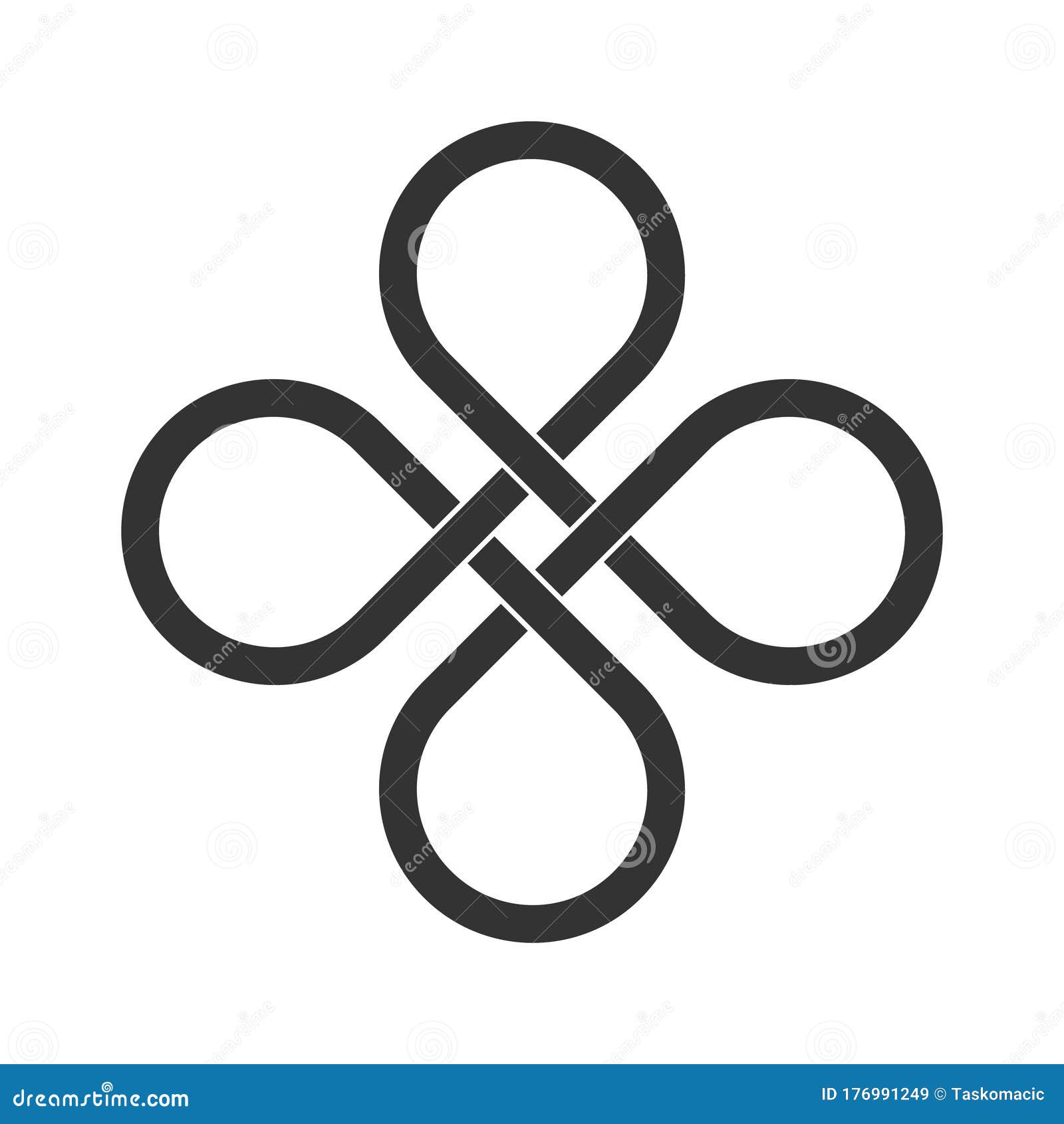 Infinite Loop Icon. Clover Leaf Knot. Endless Loop Sign. Celtic ...