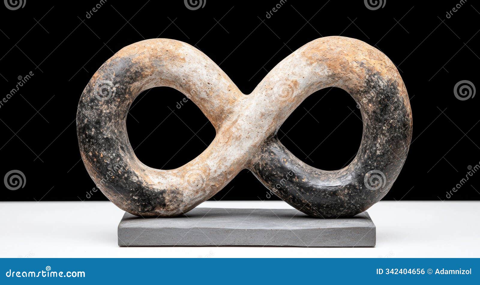 Infinite Loop Sculpture Made of Stone Stock Illustration - Illustration ...
