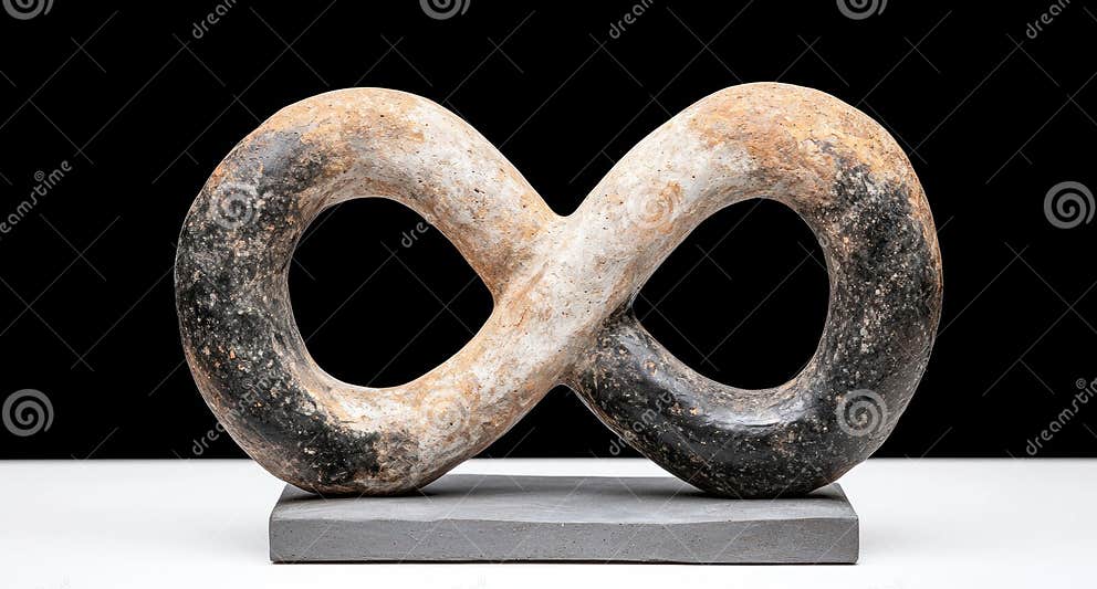 Infinite Loop Sculpture Made of Stone Stock Illustration - Illustration ...