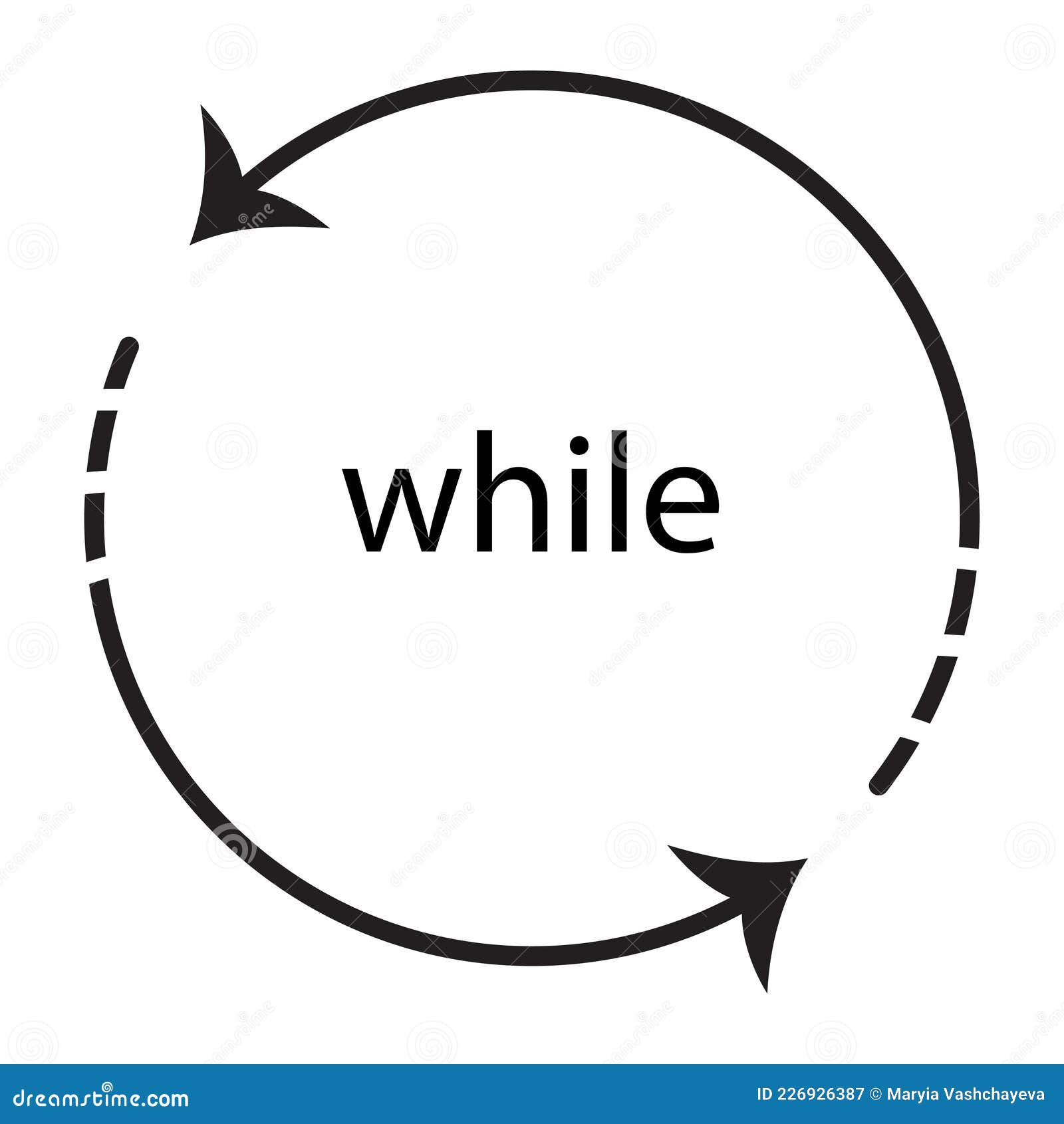 Infinite loop while stock vector. Illustration of logo - 226926387 Infinite loop while stock vector. Illustration of logo - 226926387