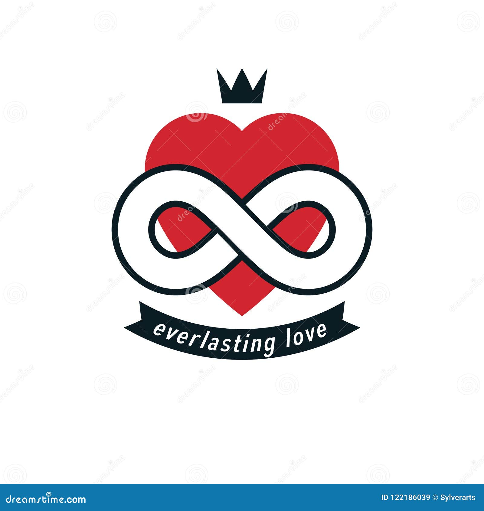 Infinite Love Concept, Vector Symbol Created with Infinity Loop Stock ...
