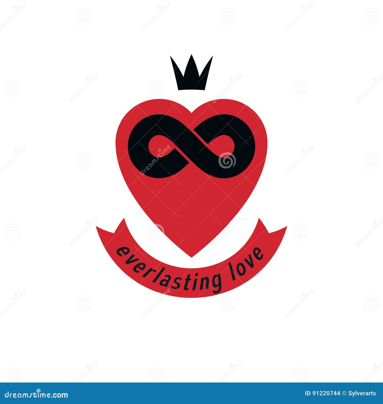 Infinite Love Concept, Vector Symbol Created with Infinity Loop Stock ...