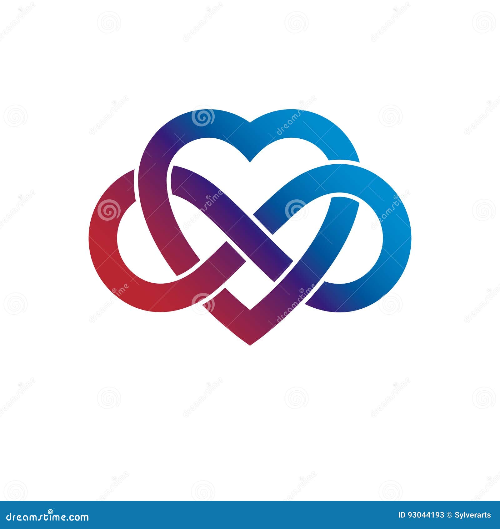 Infinite Love Concept, Vector Symbol Created with Infinity Loop Stock ...