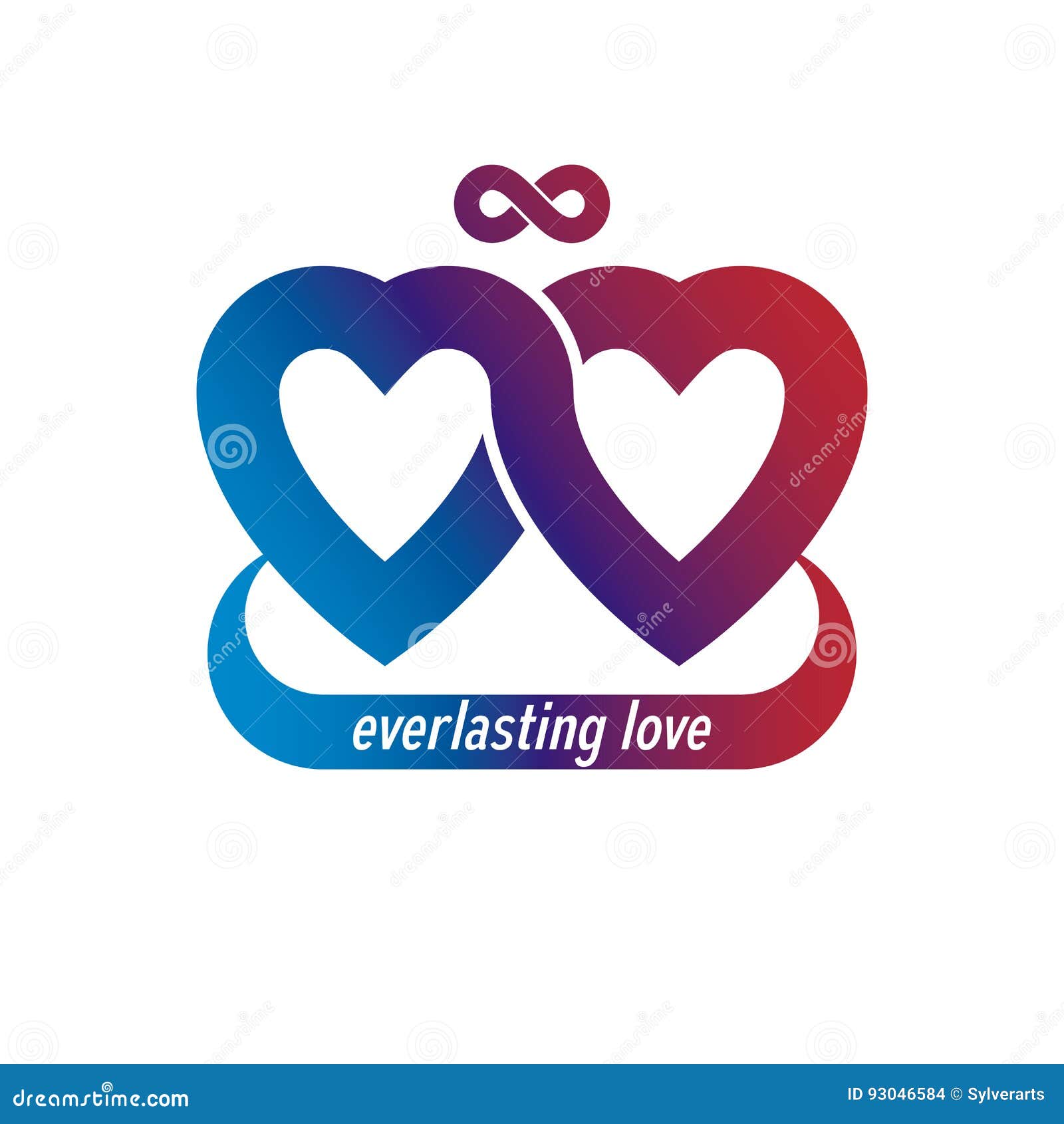 Infinite Love Concept, Vector Symbol Created with Infinity Loop Stock ...