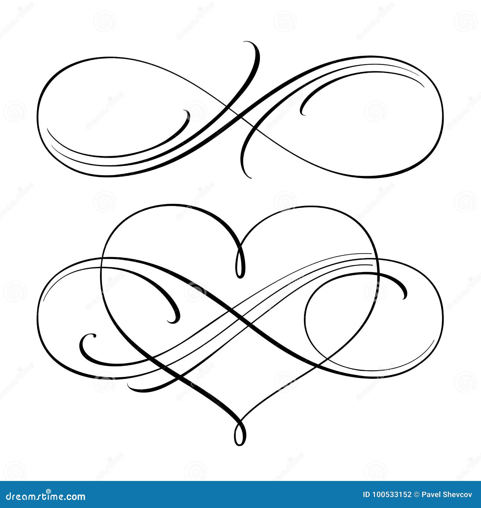 Infinite love symbols stock vector. Illustration of behavior - 100533152