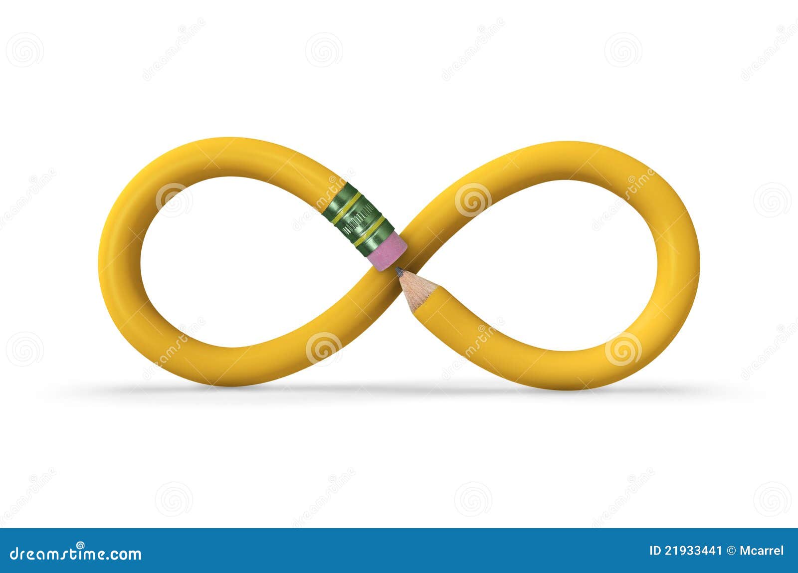 Infinite Pencil stock illustration. Illustration of yellow - 21933441