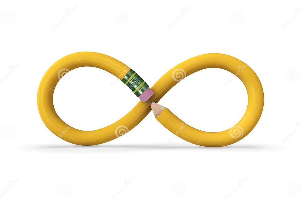 Infinite Pencil stock illustration. Illustration of yellow - 21933441