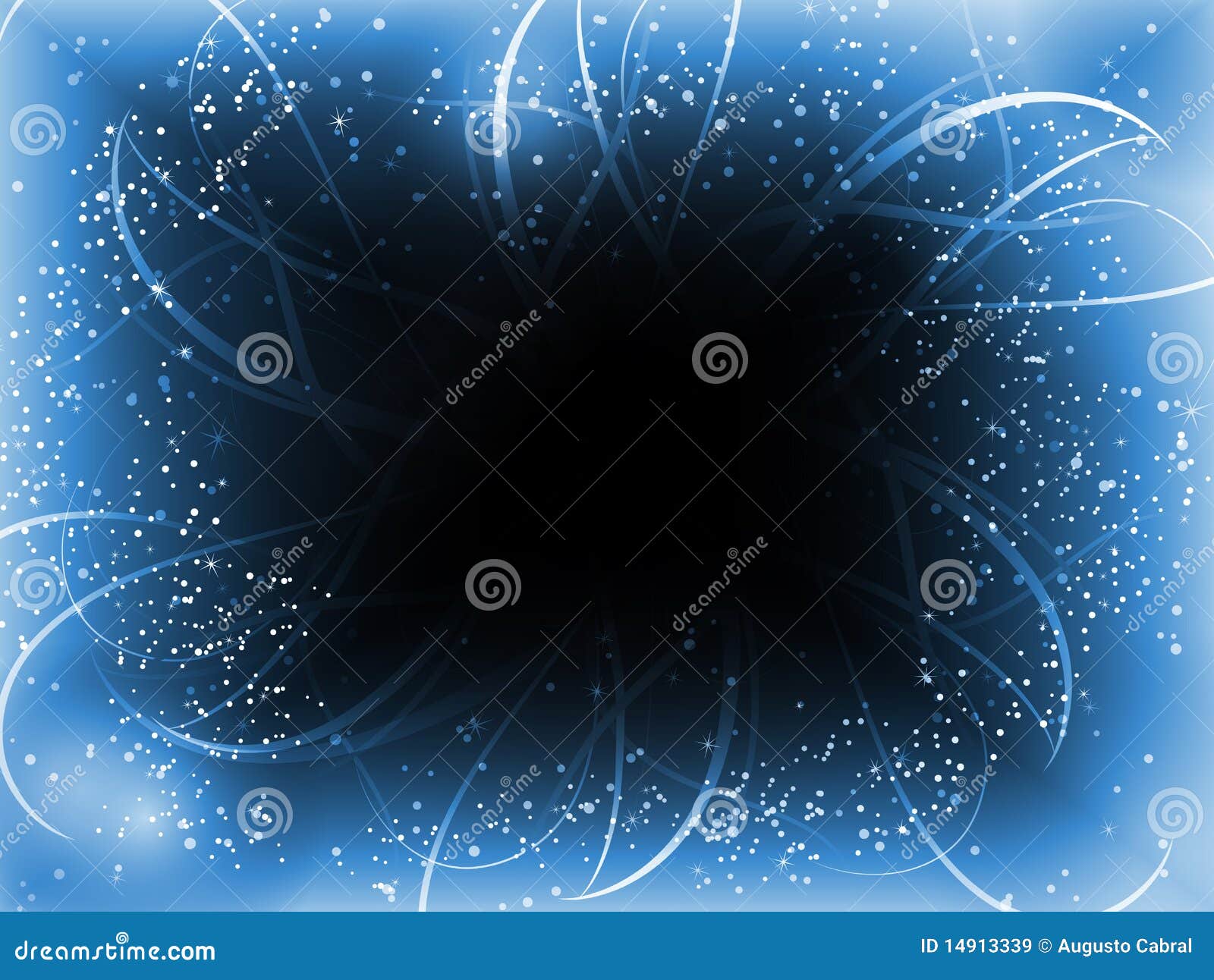 Infinite Perspective Blue Stars Stock Illustration - Illustration of ...