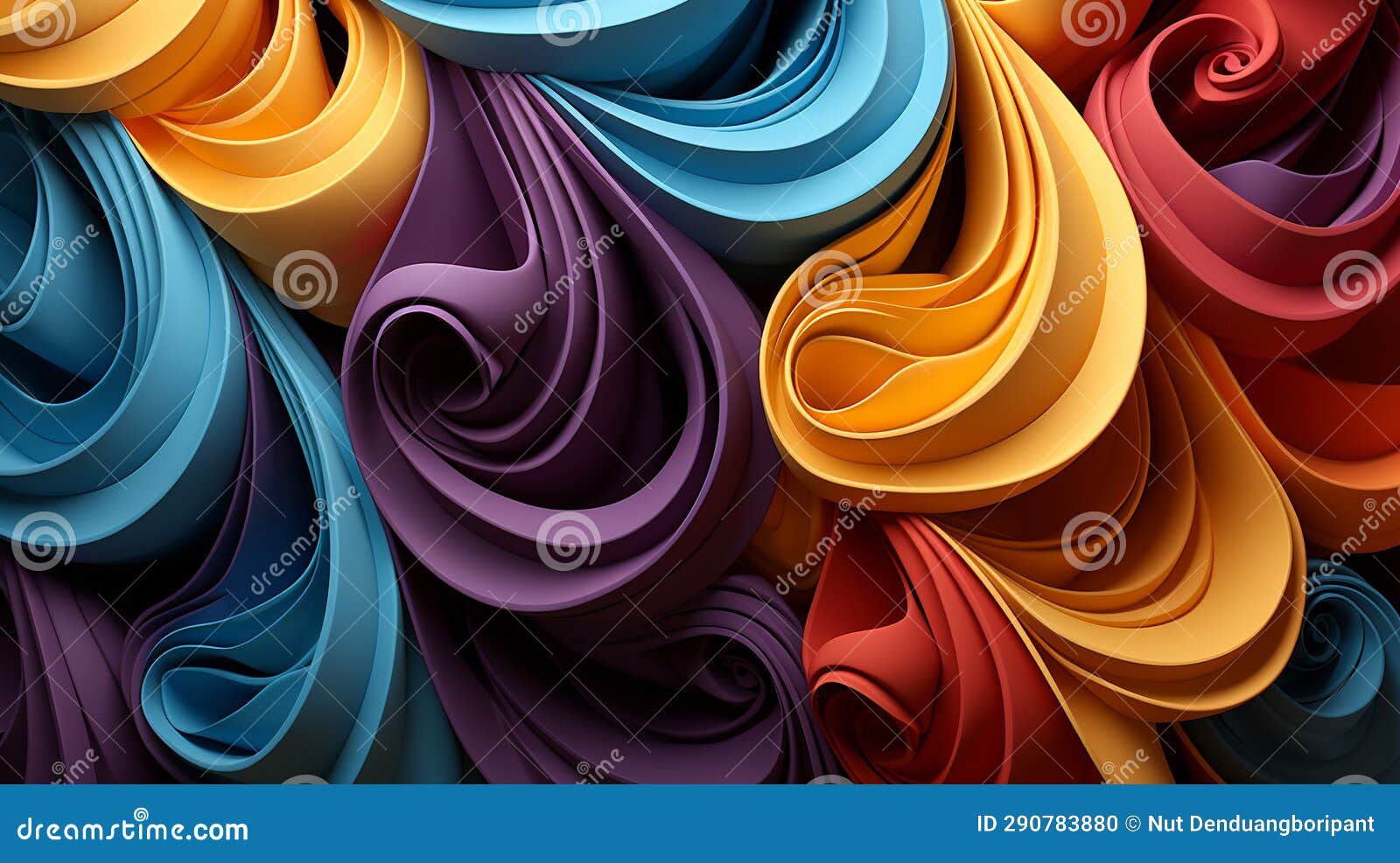 Infinite Rainbow Art: Swirling Patterns in Multicolored Splendor Stock ...