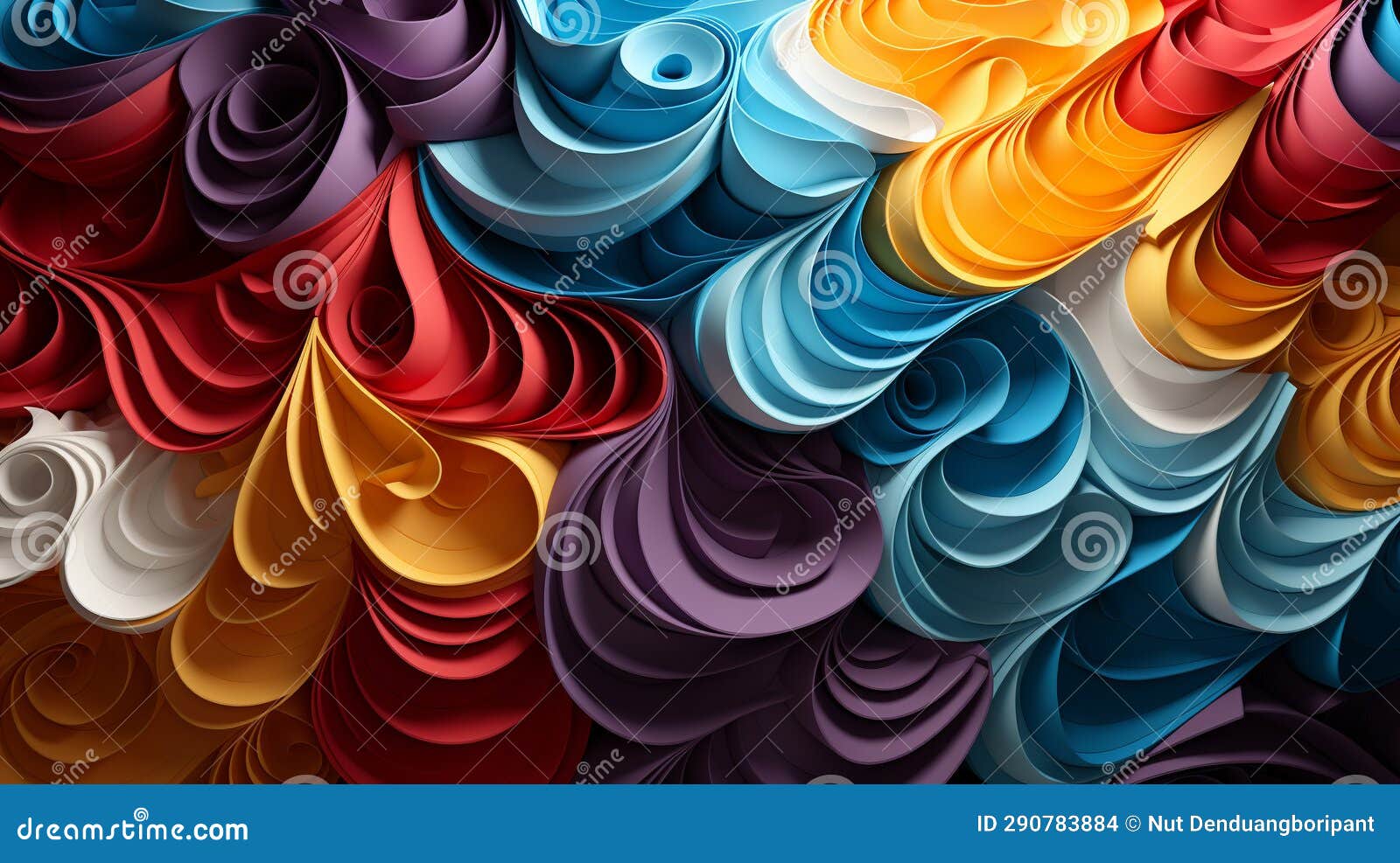 Infinite Rainbow Art: Swirling Patterns in Multicolored Splendor Stock ...