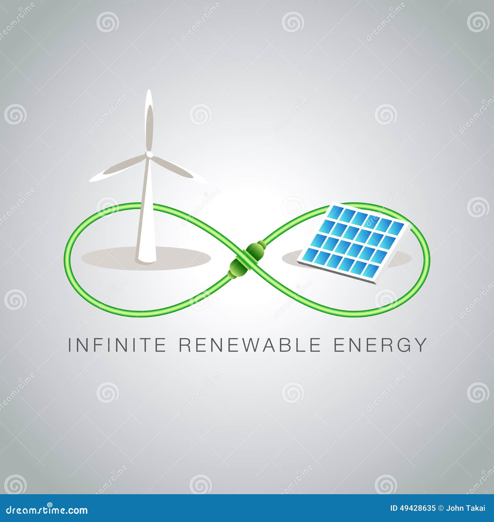Infinite Renewable Energy stock vector. Illustration of efficiency ...