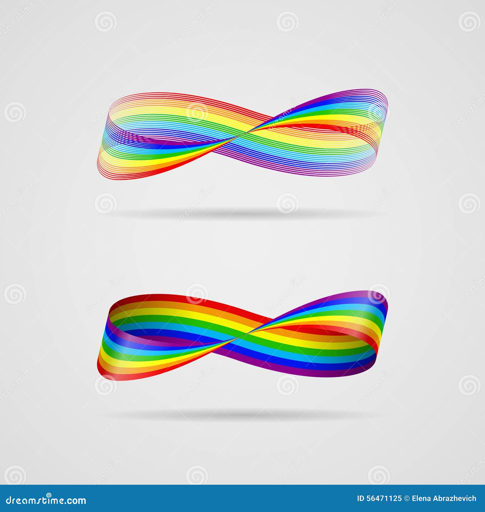 Infinite ribbon-rainbow stock vector. Illustration of symbol - 56471125