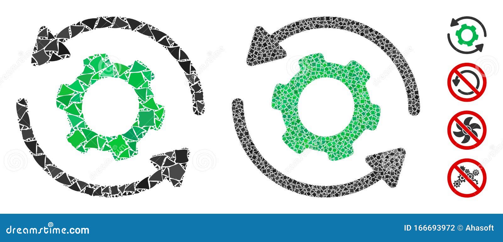 Infinite Rotation Composition Icon of Irregular Items Stock Vector ...