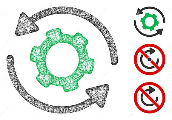 Infinite Rotation Polygonal Web Vector Mesh Illustration Stock ...