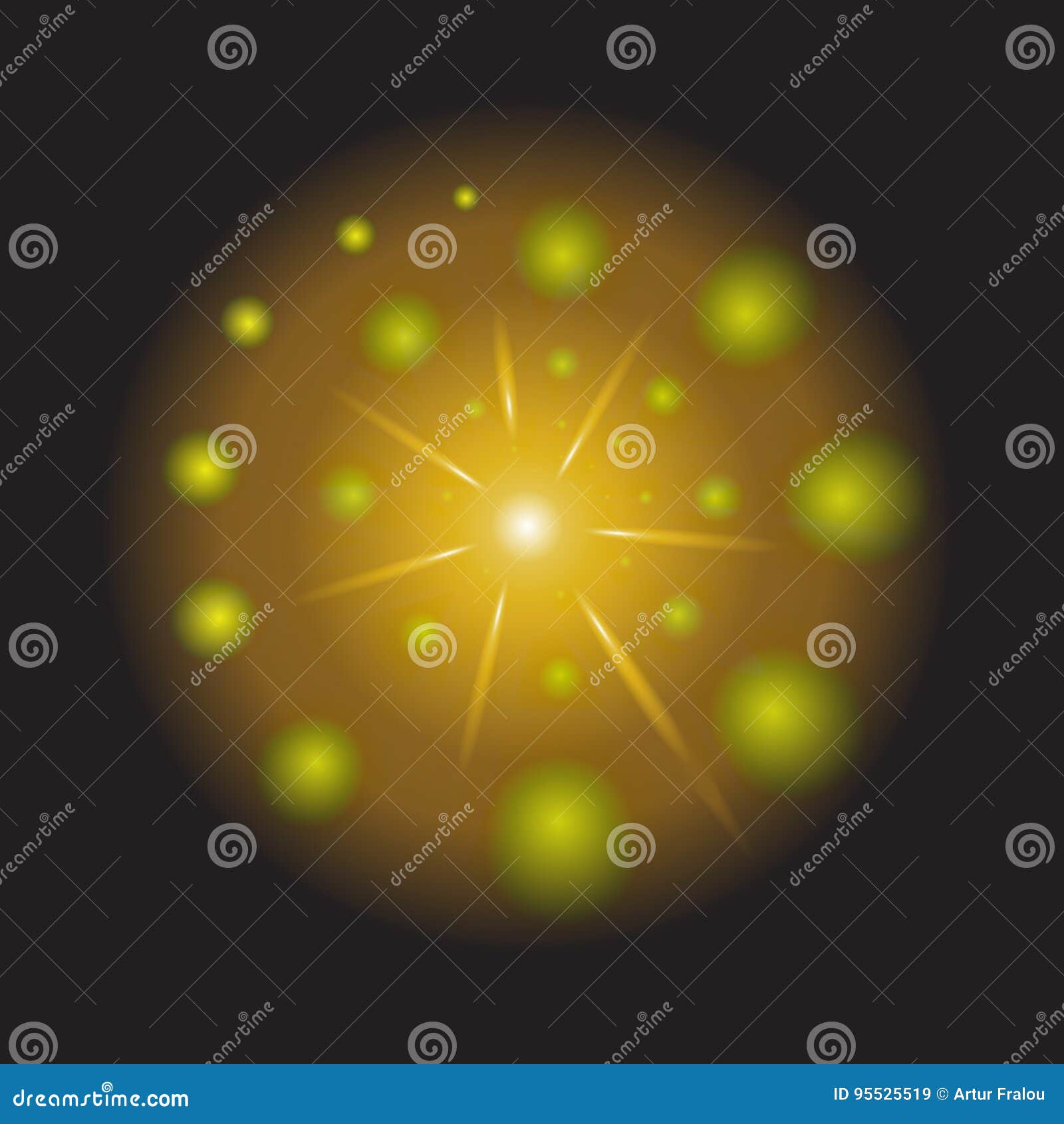Infinite Round Tunnel. Vector Illustration on Black Background Stock ...