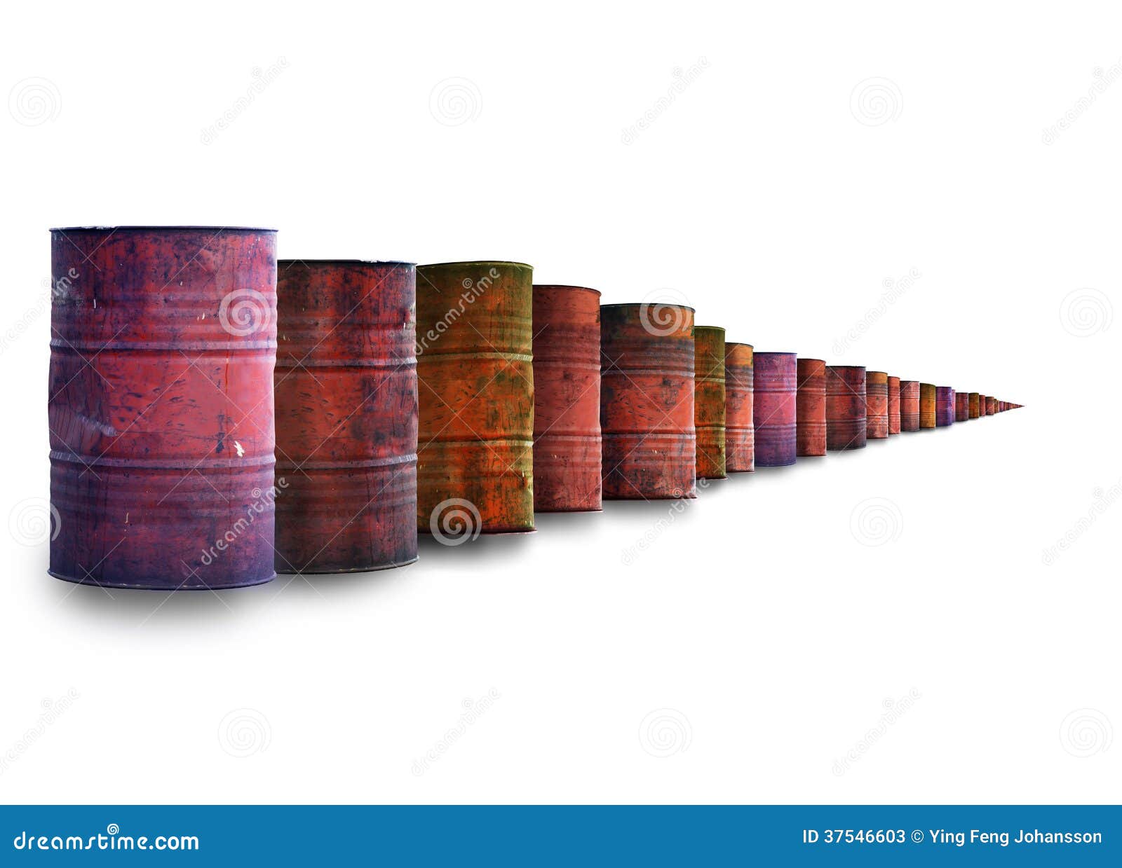 Infinite Row of Oil Barrels Stock Image - Image of global, fuel: 37546603