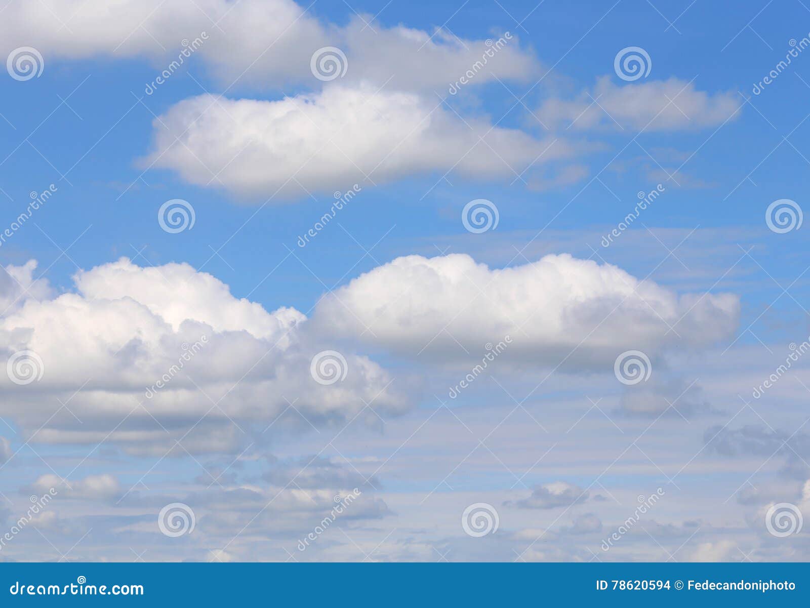 Infinite Sky with Many White Clouds Stock Photo - Image of cumuliform ...