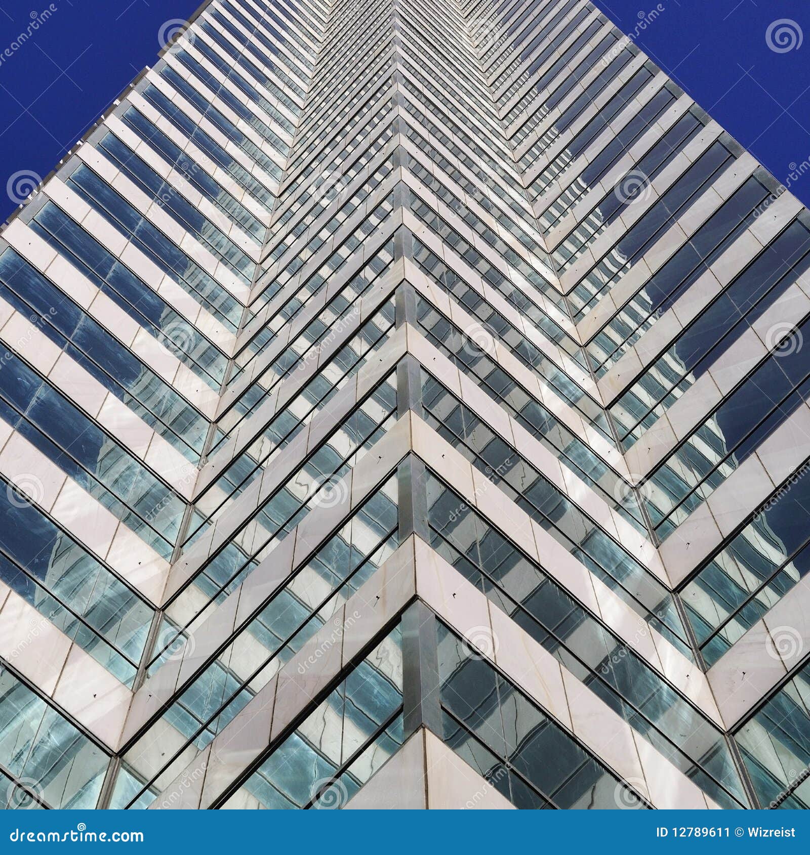 Infinite Skyscraper Reflection Stock Image - Image of stripes, glass ...