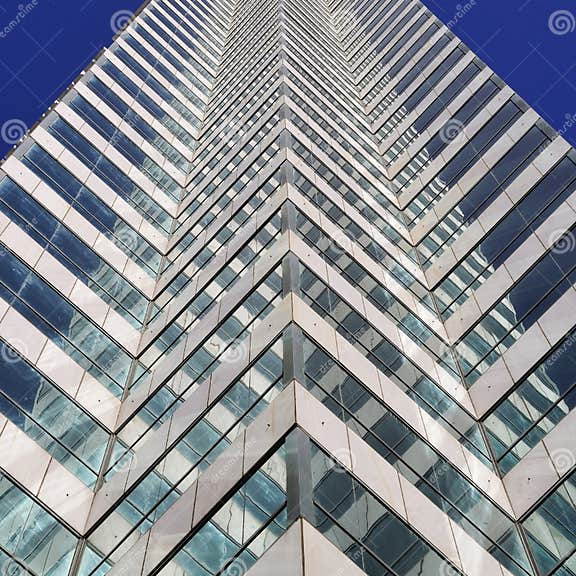 Infinite Skyscraper Reflection Stock Image - Image of stripes, glass ...
