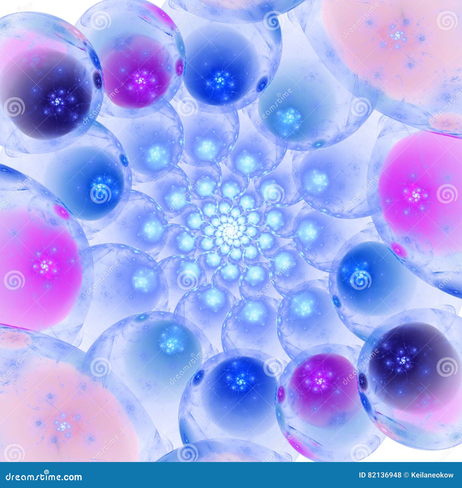 Infinite Soap Bubble Spiral Stock Illustration - Illustration of ...