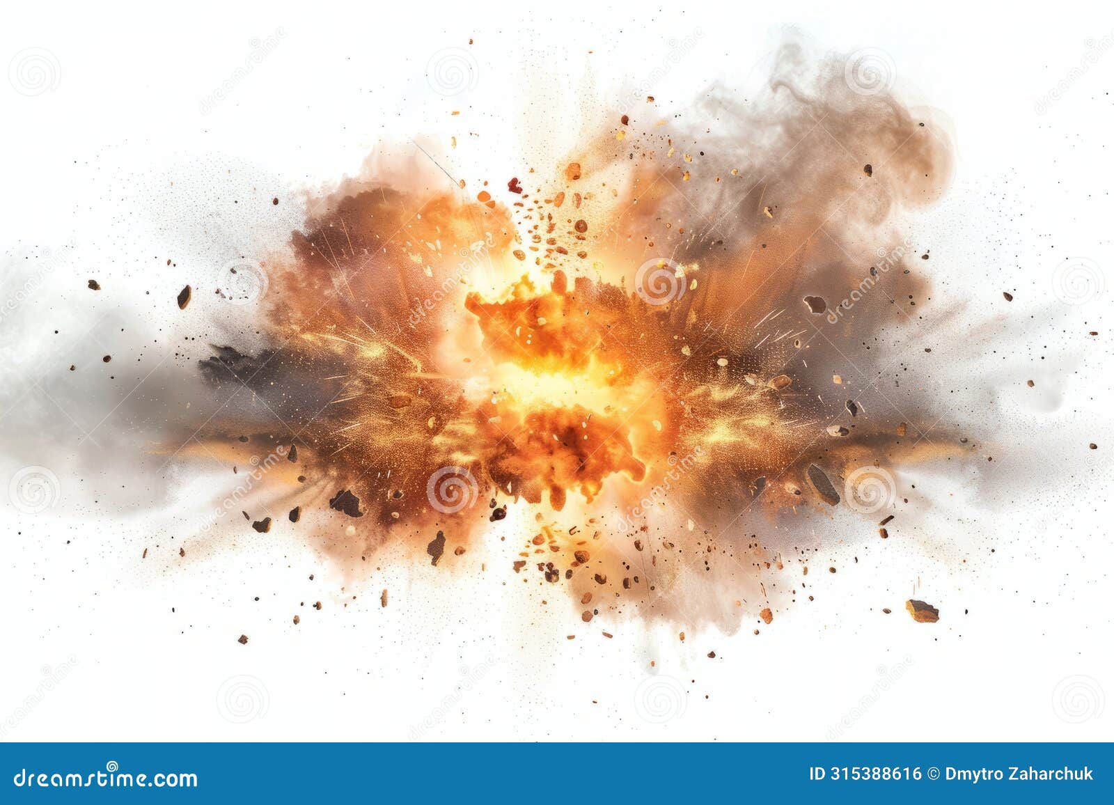 Infinite Space Dust Explosion on White Background Stock Photo - Image ...