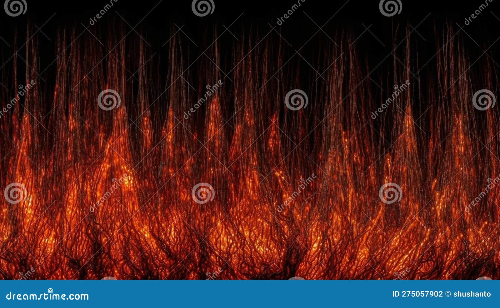 Infinite Space Pierced with Thousands Glowing Fire Threads, Which are ...