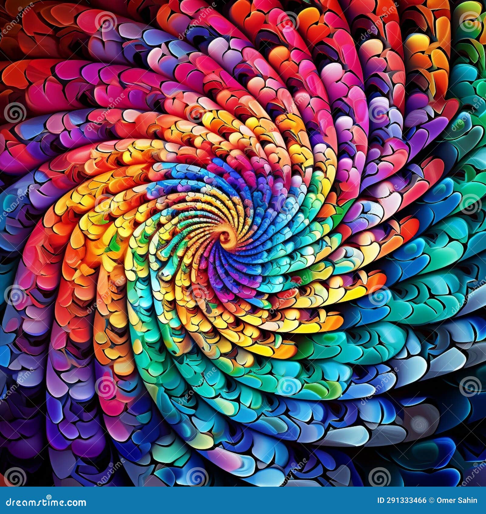 Infinite Spirals: a Mesmerizing Whirlwind of Geometric Patterns Stock ...