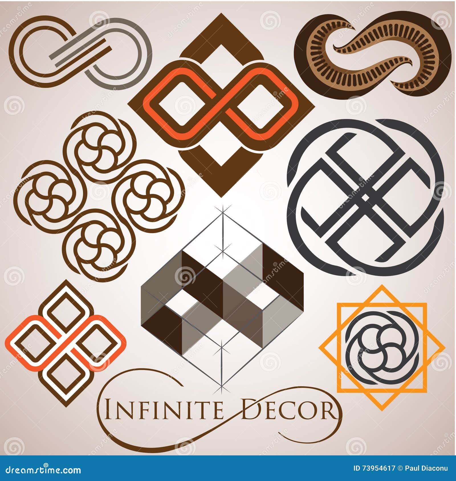 Infinite Symbol Logo Set Cartoon Vector | CartoonDealer.com #73954617
