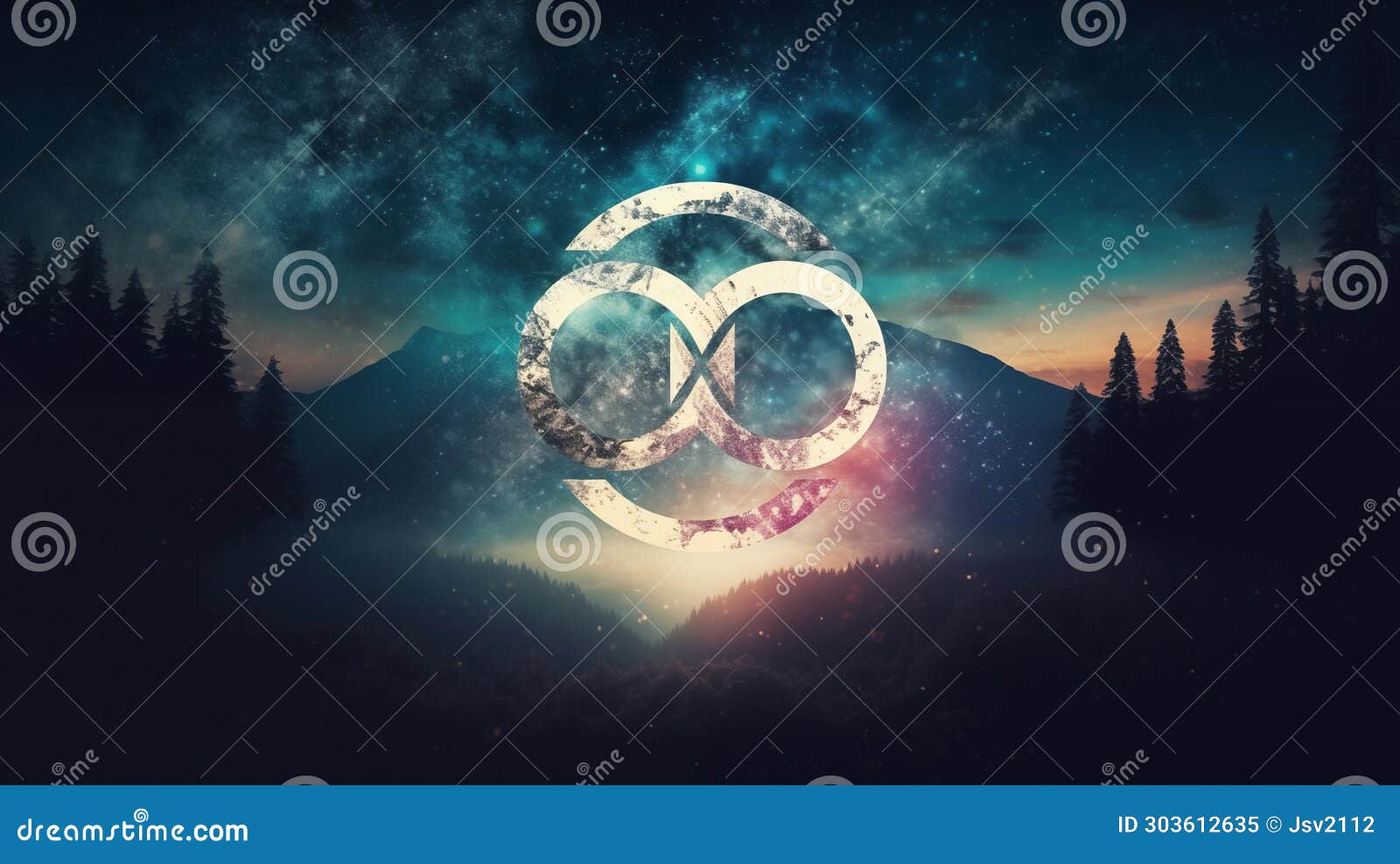 Infinite Symbol Wallpapers in the Style of Double Exposure Stock ...