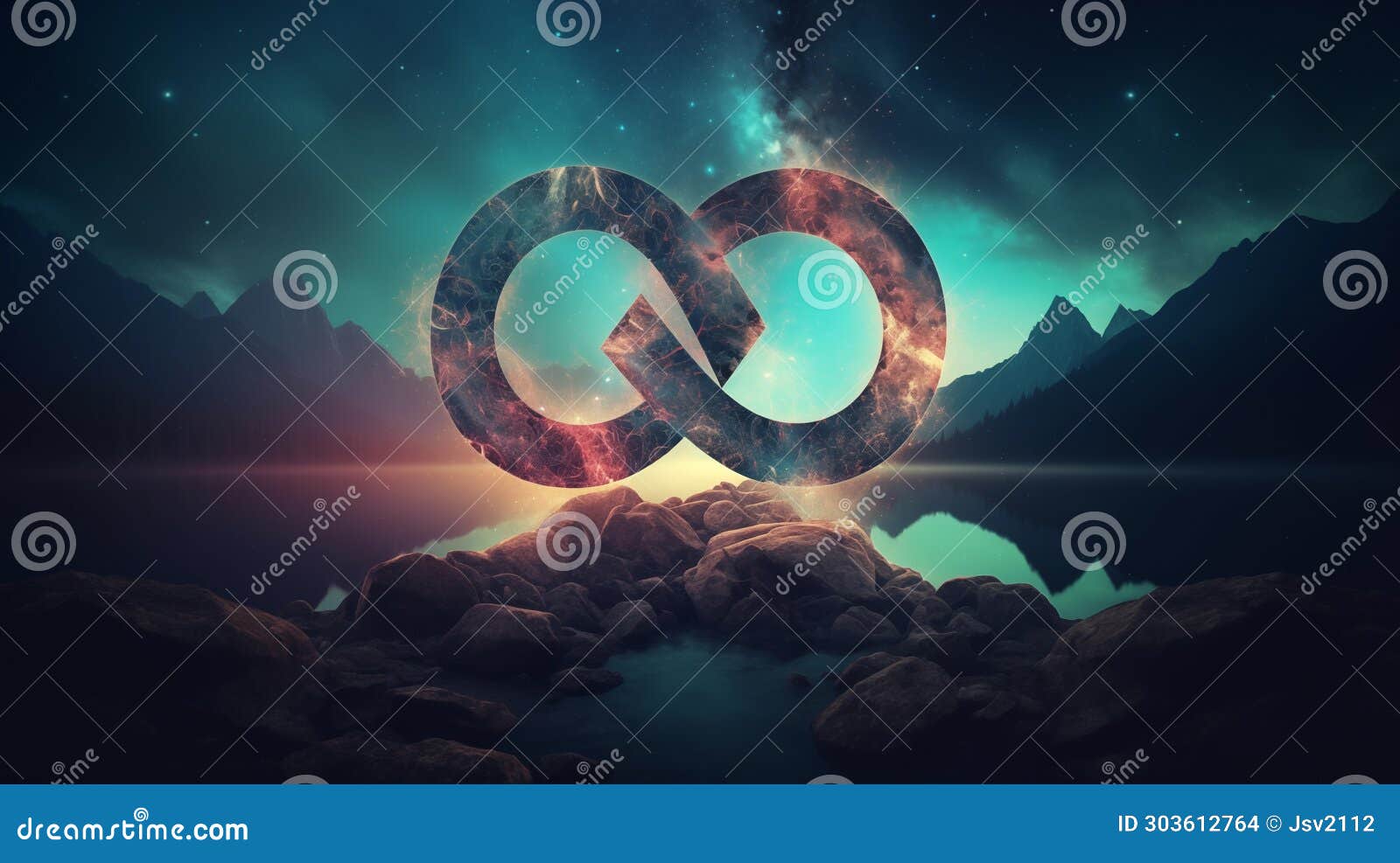 Infinite Symbol Wallpapers in the Style of Double Exposure Stock ...
