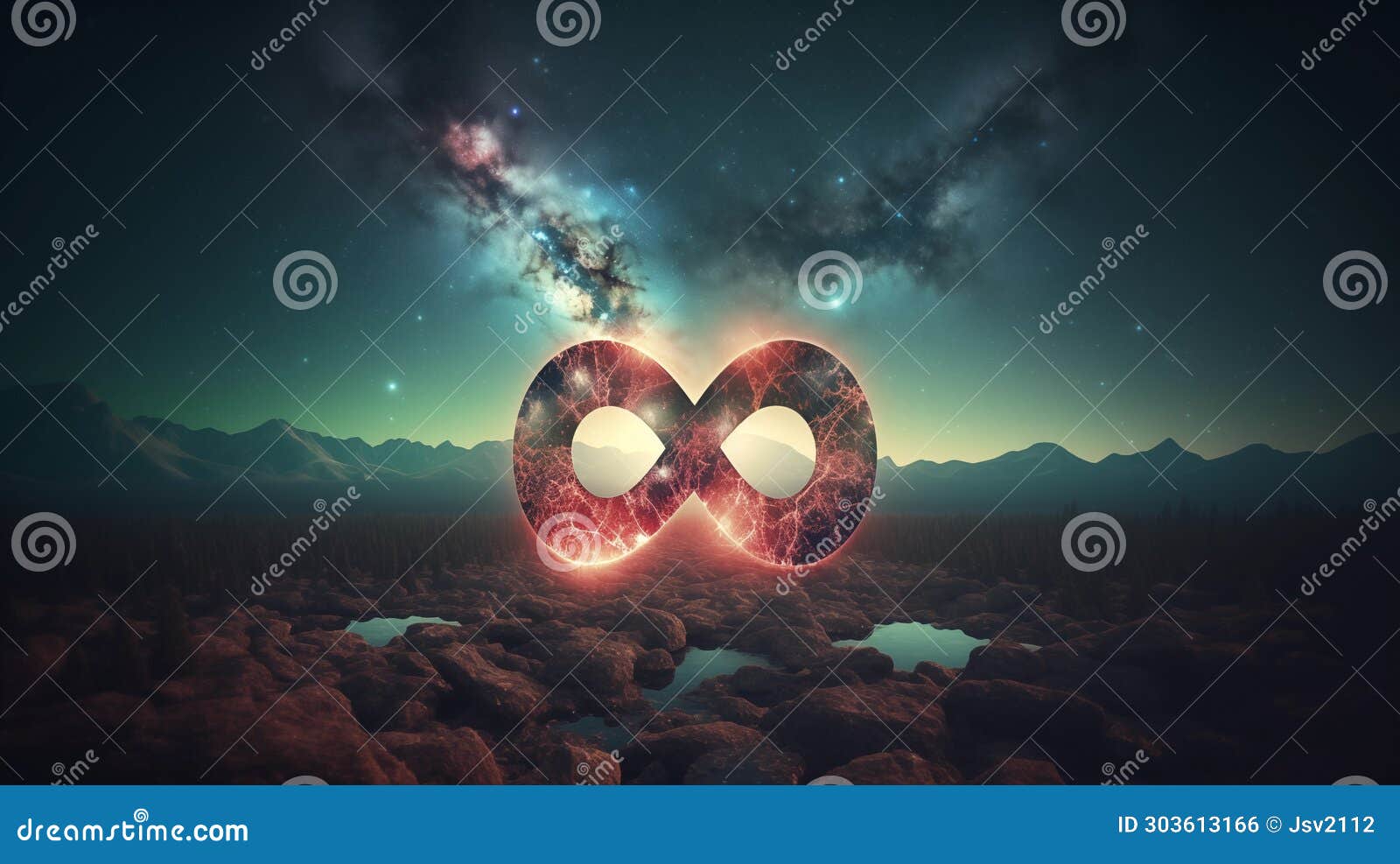 Infinite Symbol Wallpapers in the Style of Double Exposure Stock ...