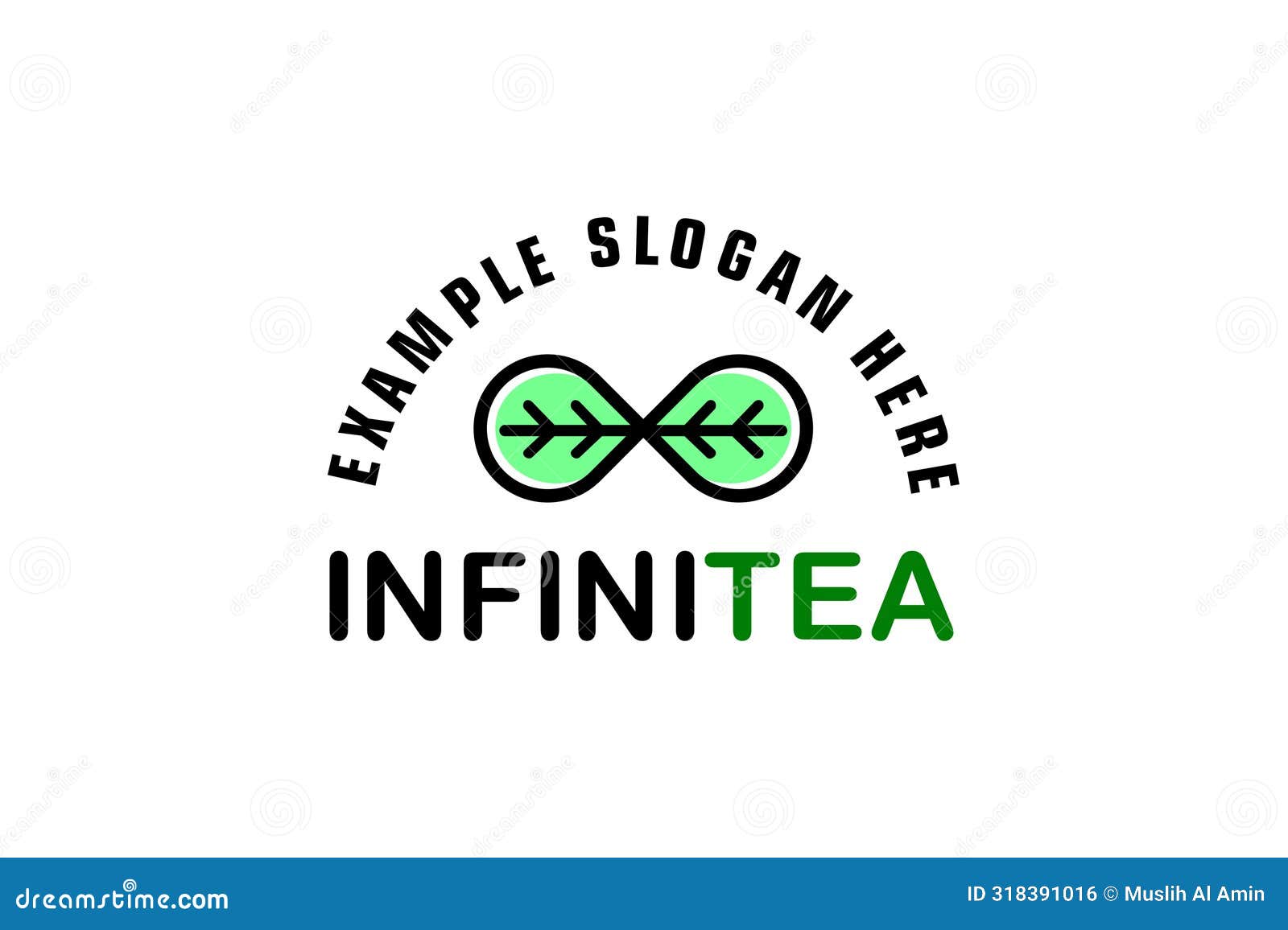 Infinite-Tea Logo Design Concept Template Stock Vector - Illustration ...