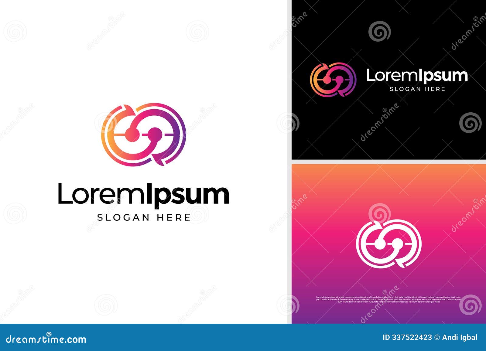 Infinite Technology Logo Vector Design Stock Vector - Illustration of ...