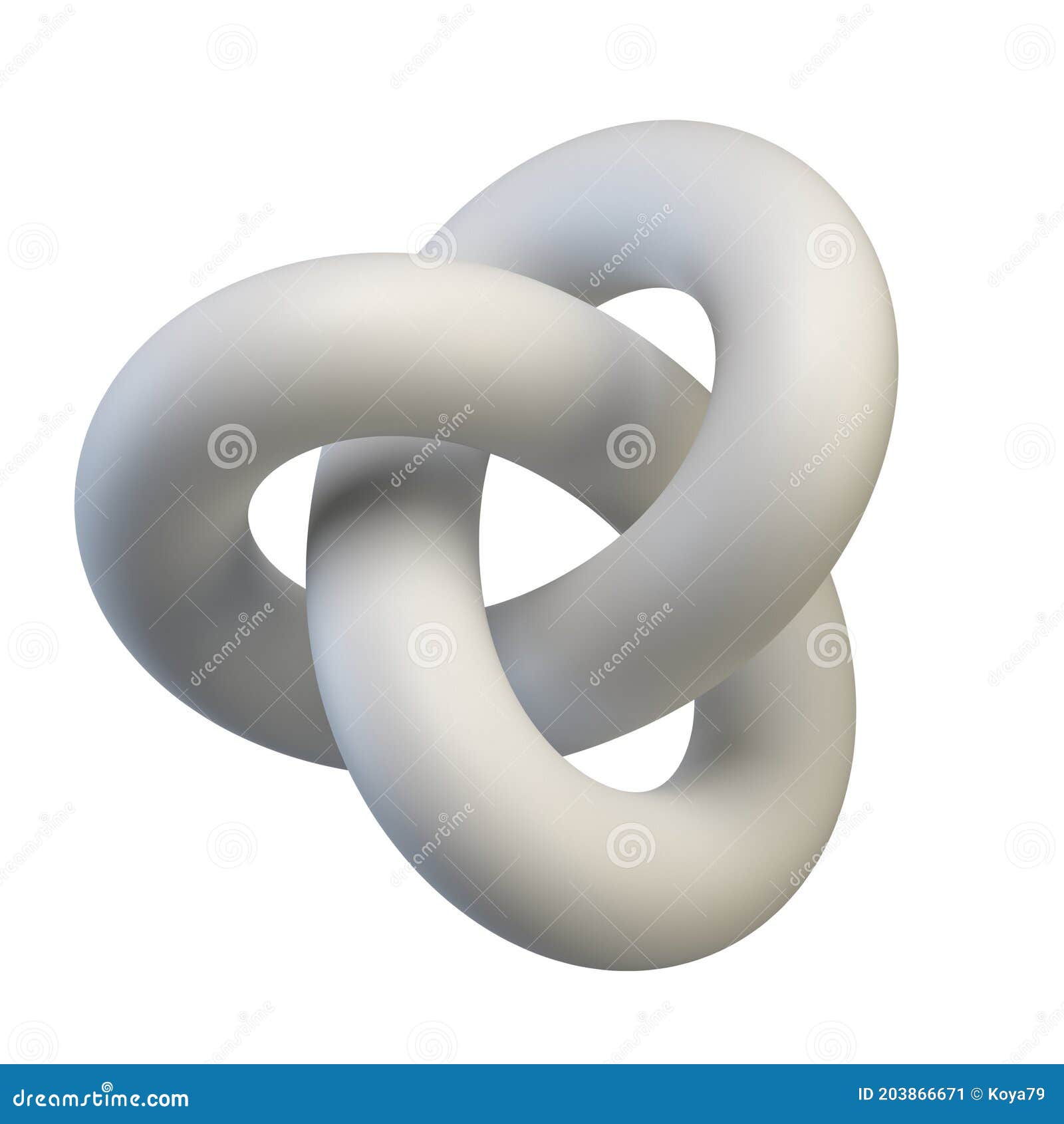 Infinite Three Dimensional Shape, 3d Rendering Stock Illustration ...