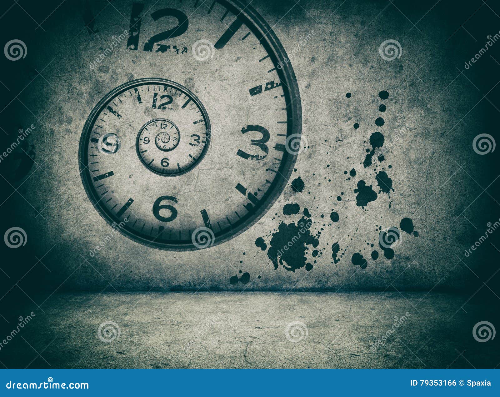 Infinite Time Concept. Twisted Clock Face Stock Photo - Image of hour ...