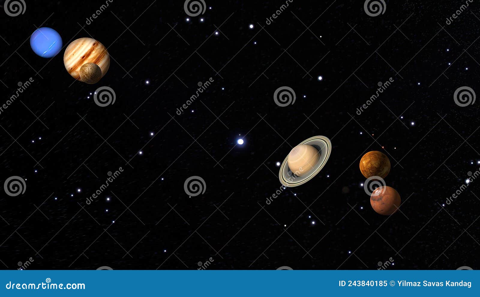 Infinite Universe, Outer Space and Planets Stock Image - Image of moon ...