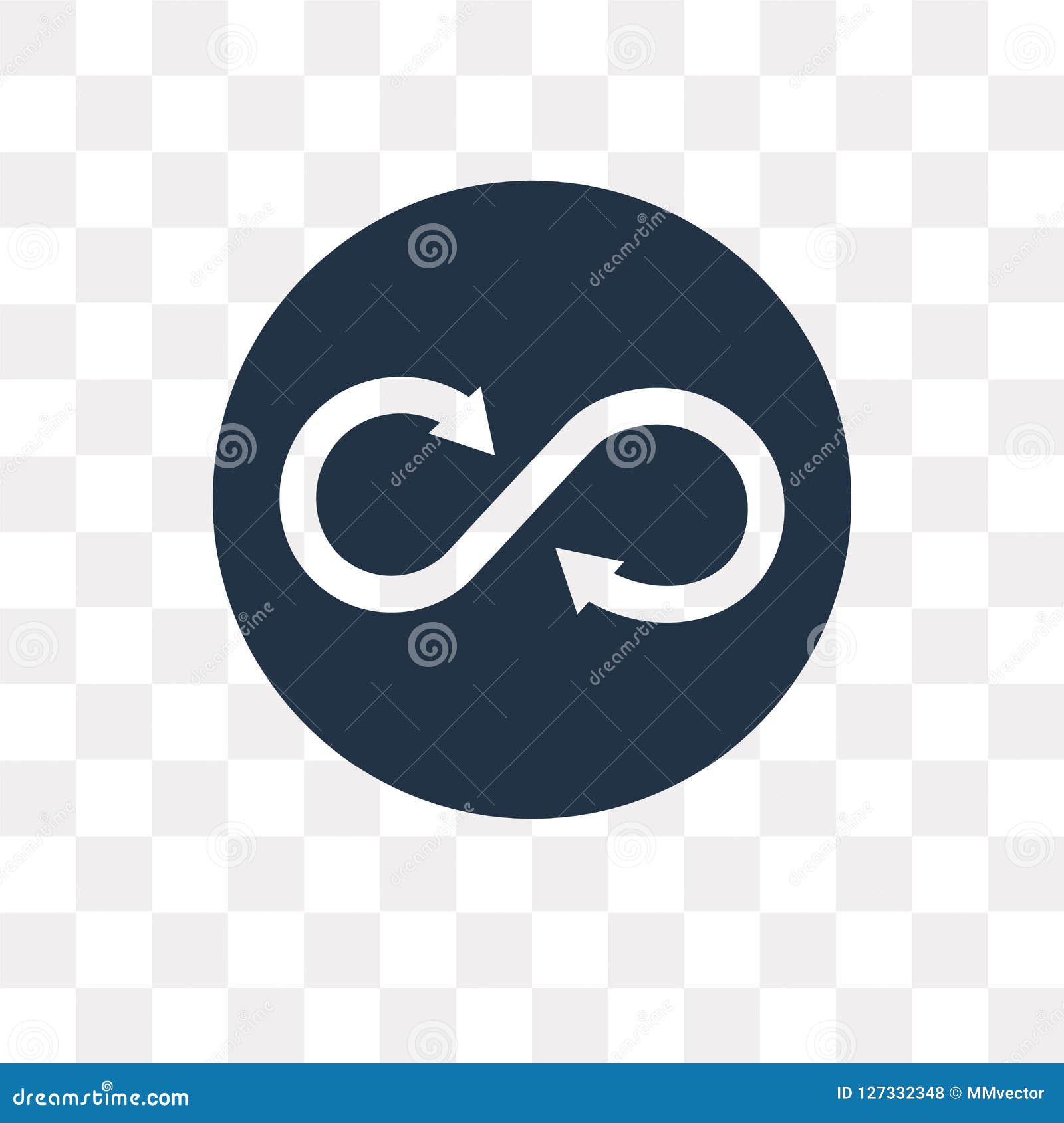 Infinite Vector Icon Isolated On Transparent Background, Linear ...