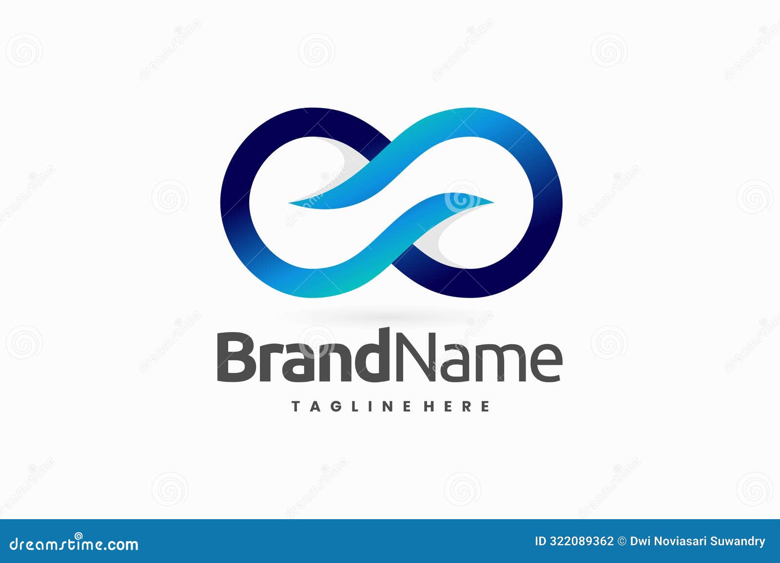 Infinite Water Line Logo Design, Water Infinity Logo Stock Vector ...