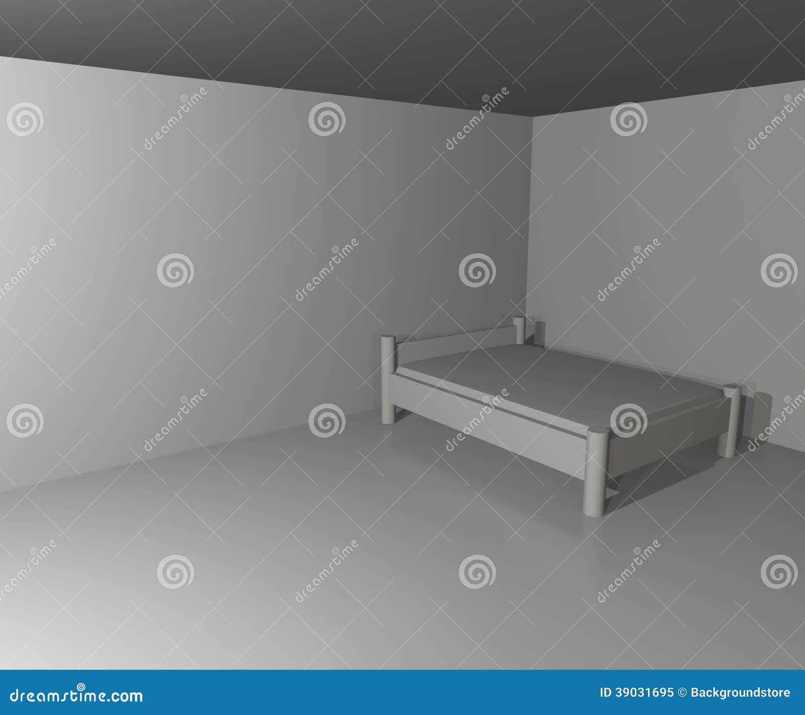 Infinite White Bedroom Background Stock Illustration - Illustration of ...