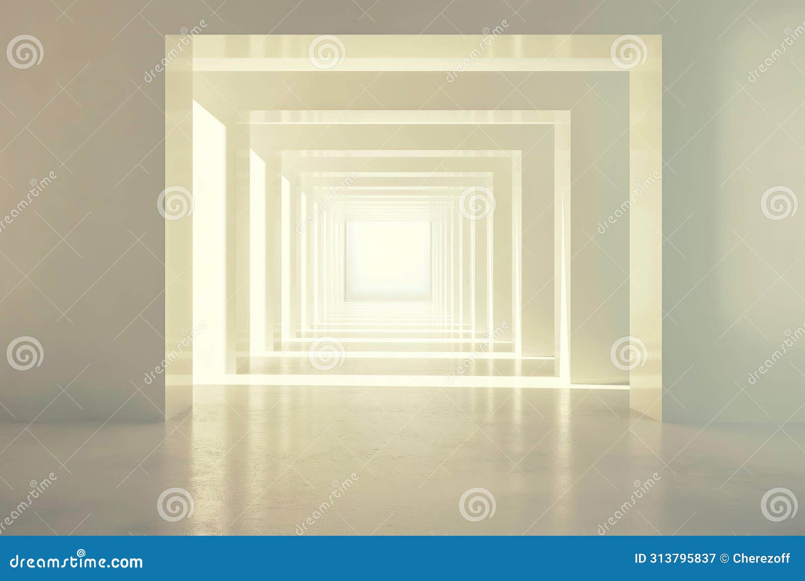 Infinite White Corridor stock image. Image of modern - 313795837