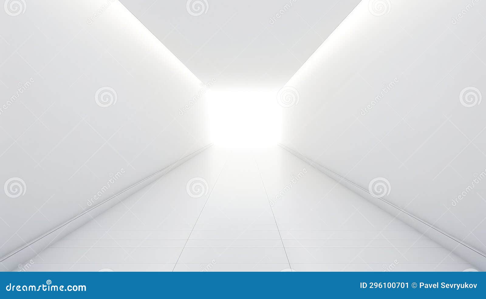 Infinite White Wall Corridor Background Stock Illustration ...