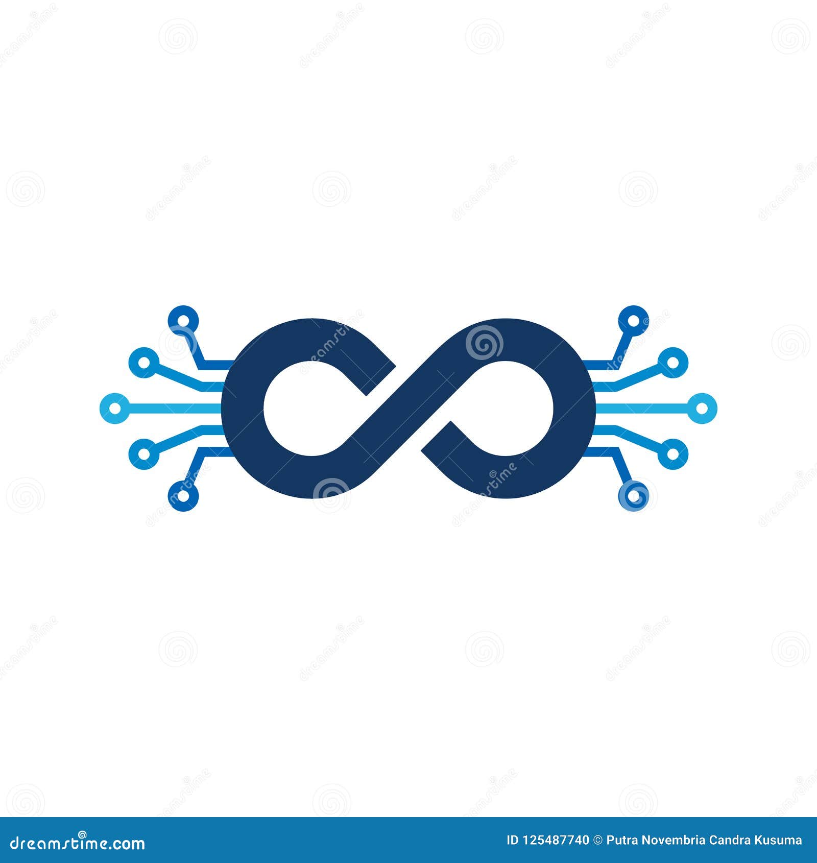 Infinito Digital Logo Icon Design Ilustración del Vector - Ilustración ...
