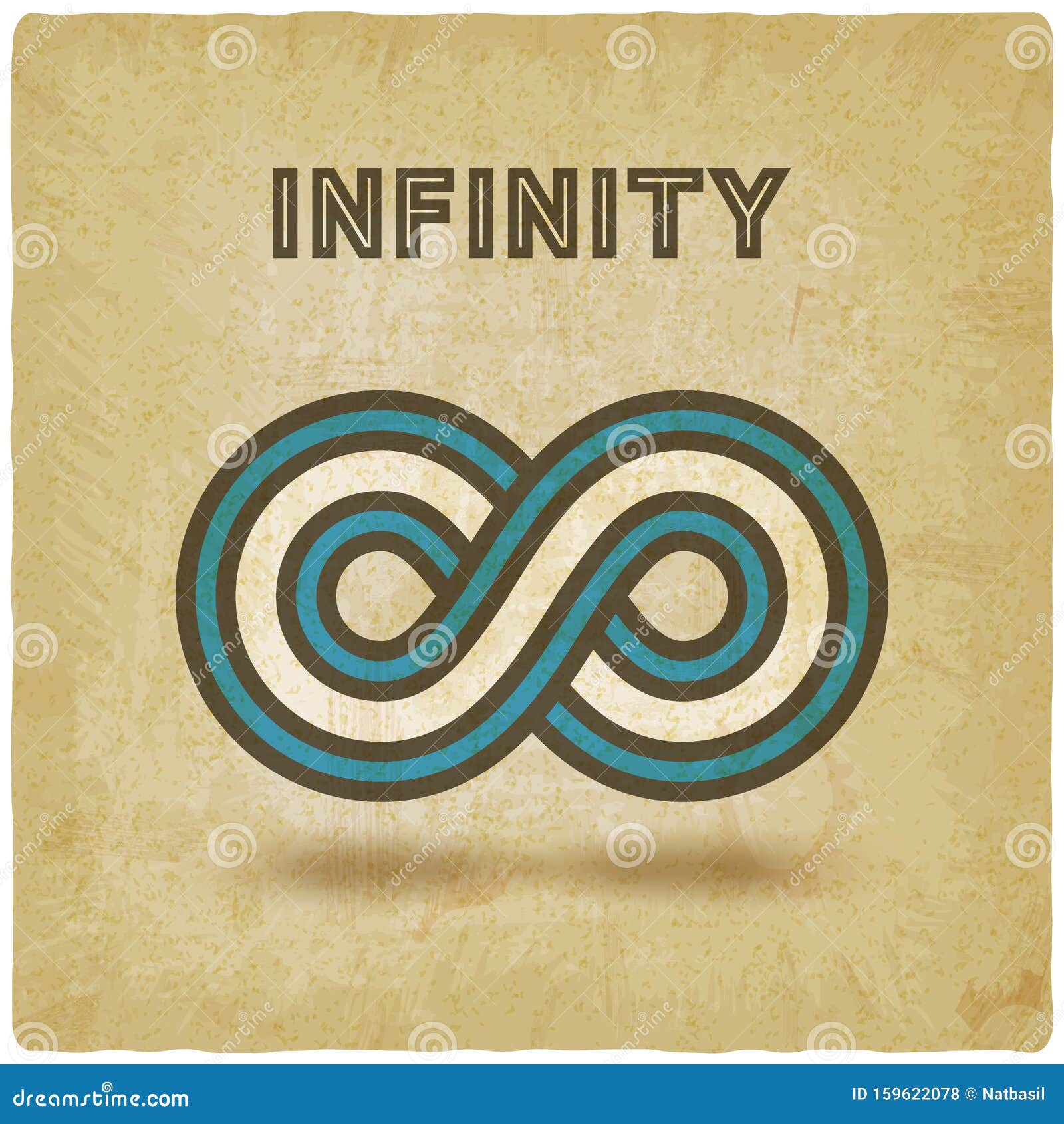 Infinity Abstract Sign Design Element Vintage Background Stock Vector ...