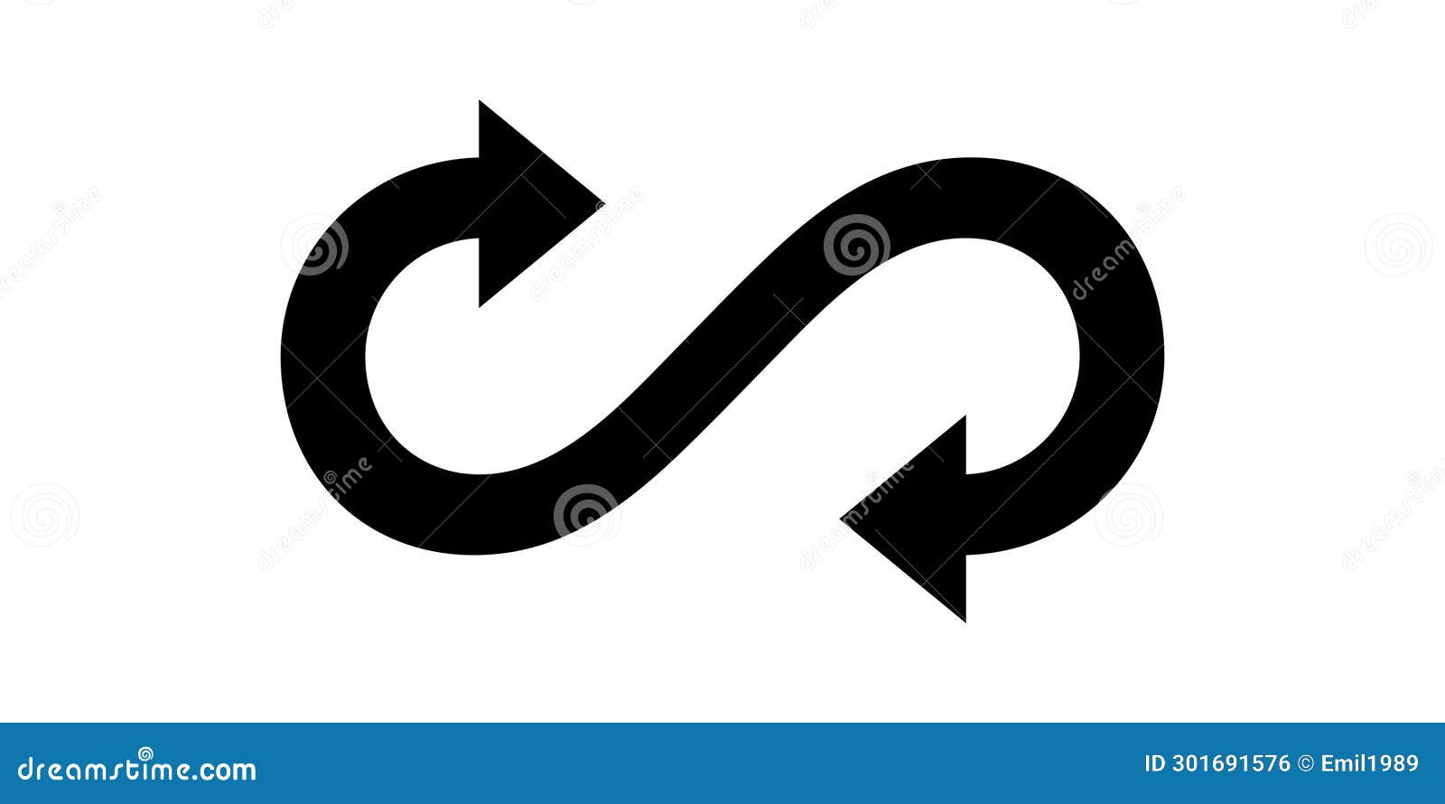 Infinity Arrow Infographic. 2 Step Options Template, Scheme, Diagram ...