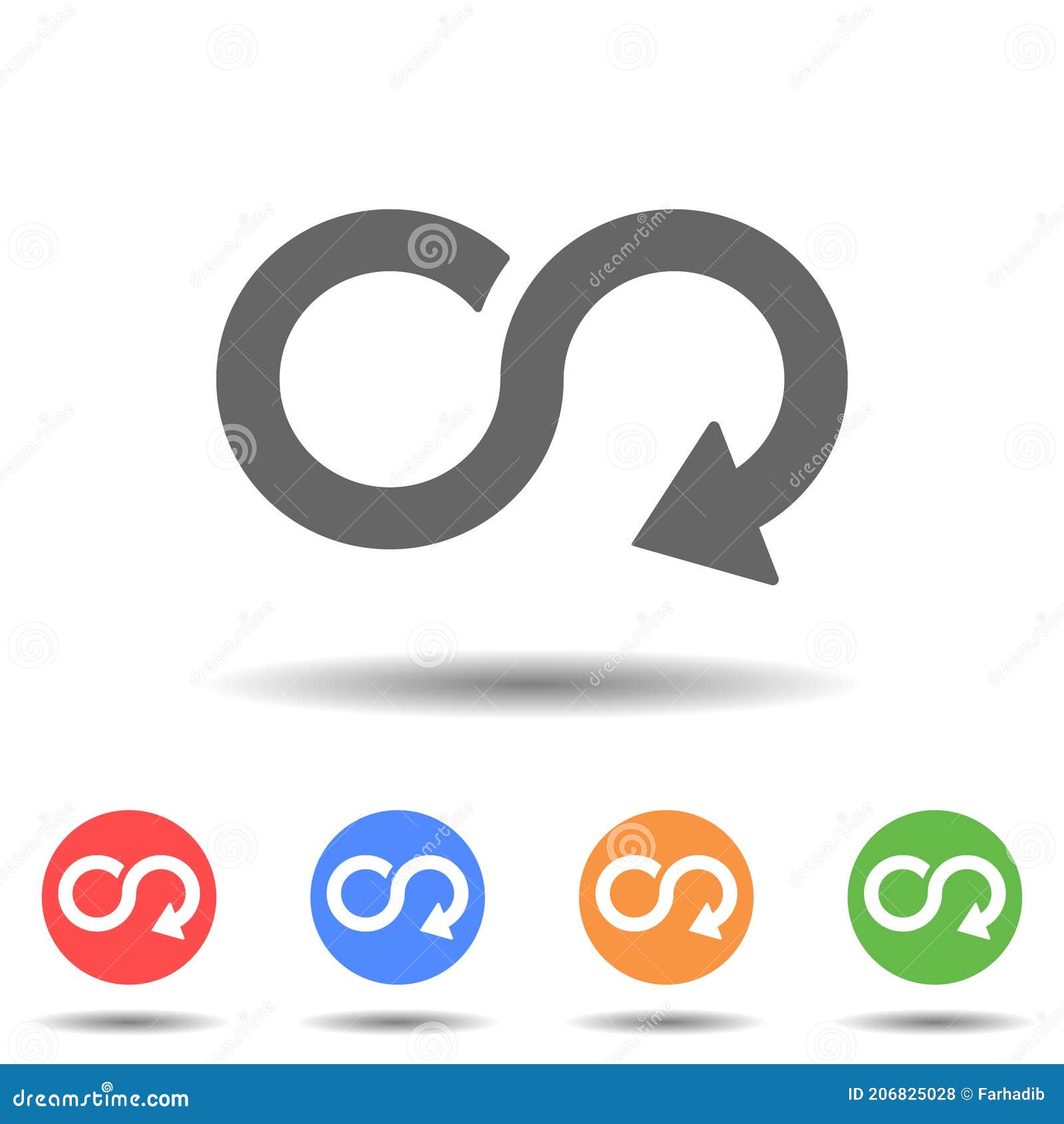 Infinity Arrow Infographic. 2 Step Options Template, Scheme, Diagram ...