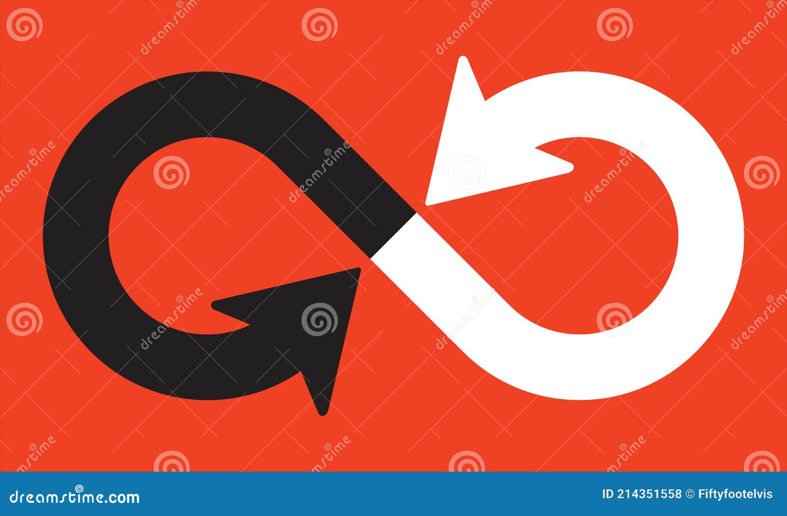 Infinity Symbol with Pointing Directional Arrows. Stock Vector ...