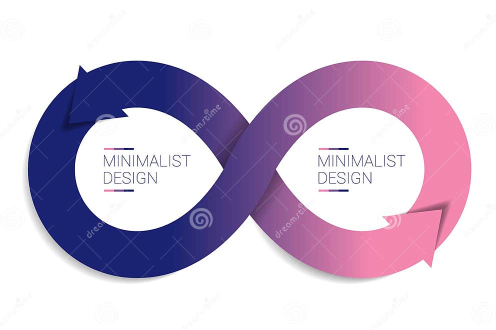 Infinity Arrows Infographic. 2 Step Options Template, Scheme, Diagram ...